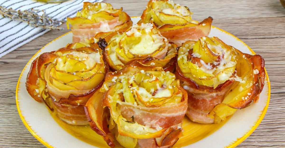 Bacon-Wrapped Potato Roses Recipe