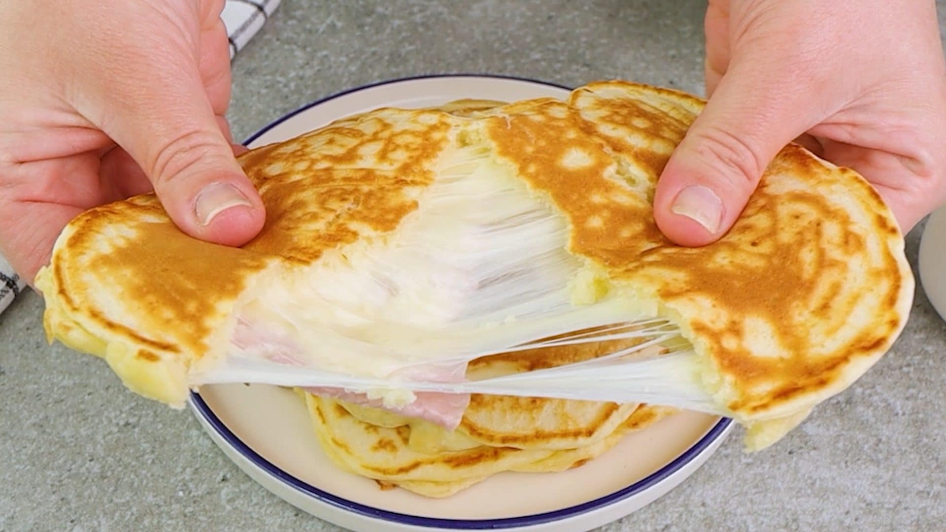 Savory Stuffed Pancakes Recipe: Stuffed With Ham and Cheese for a ...