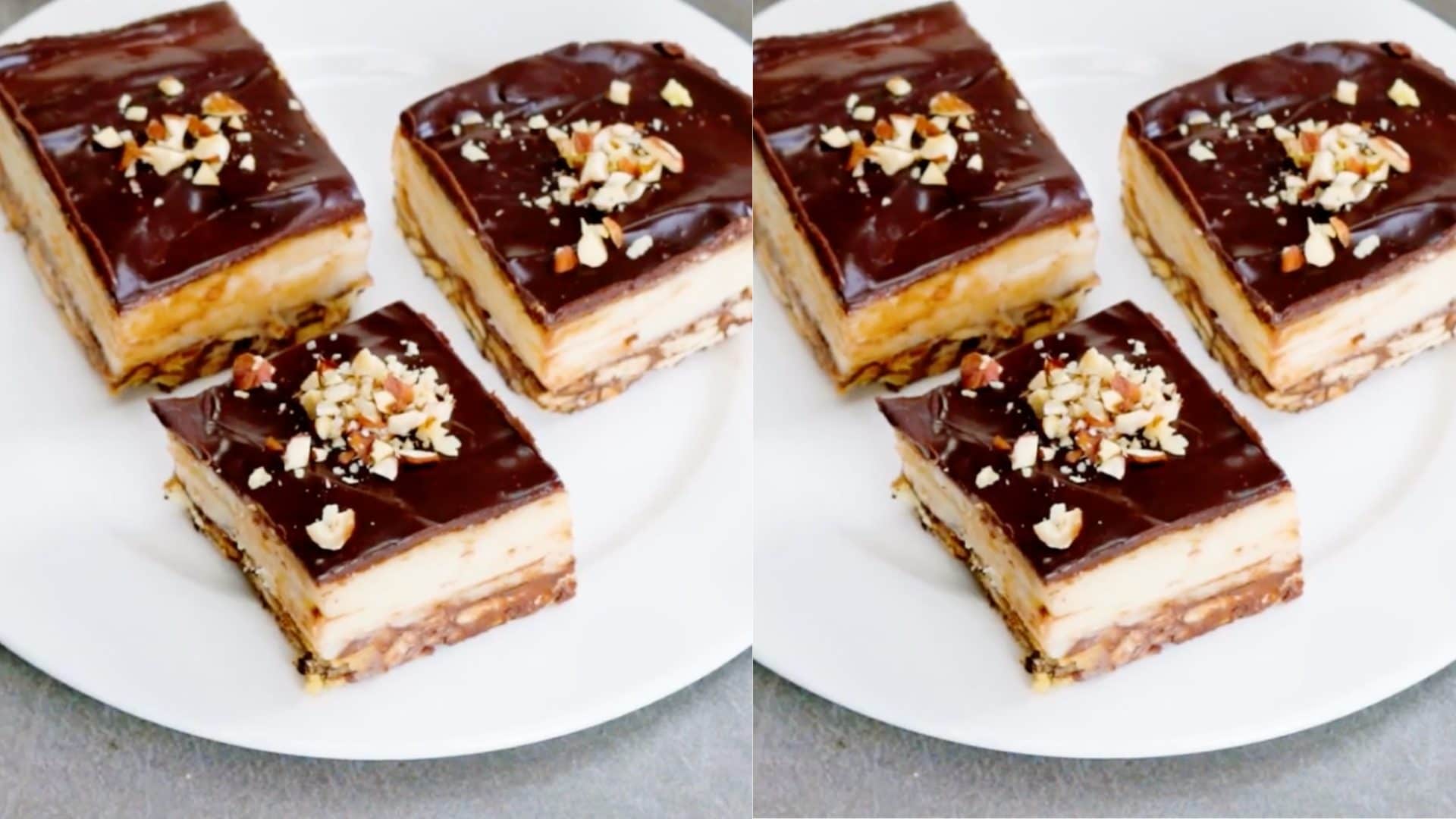 No-Bake Chocolate & Vanilla Pudding Squares: A Sweet Treat to Try!