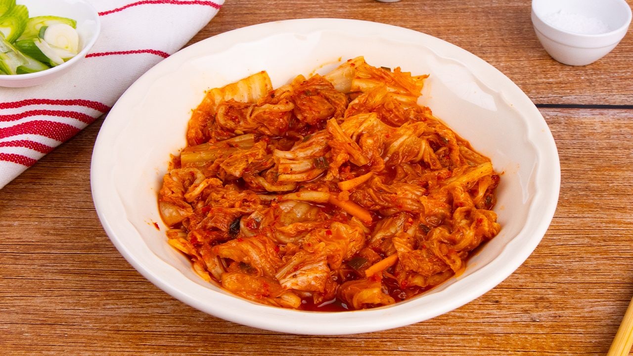 Traditional Korean Kimchi (Spicy Fermented Cabbage)