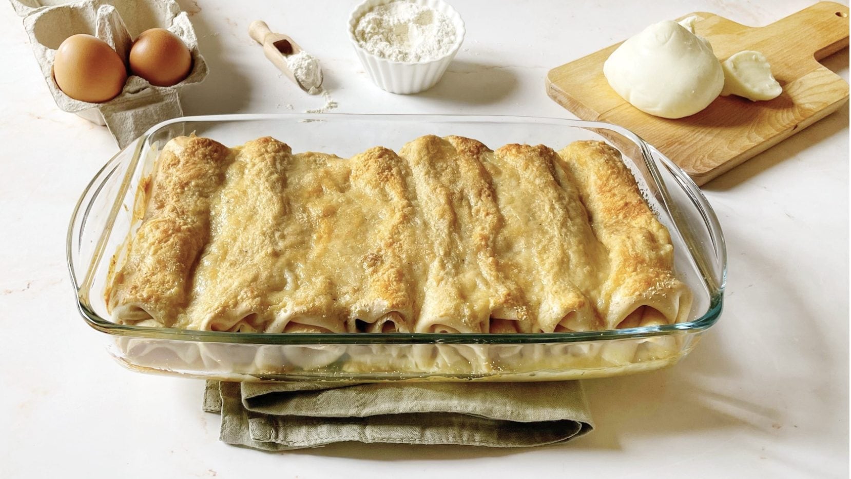 Ham and Cheese Crespelle (Italian-Style Savory Crepes)