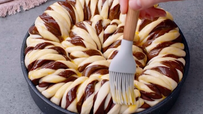 Soft Braided Milk and Chocolate Brioche