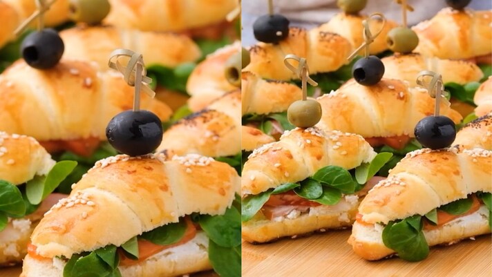 3-Ways Mini Croissant Sandwiches