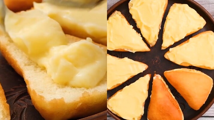 Fried Cream Stuffed Triangles Recipe